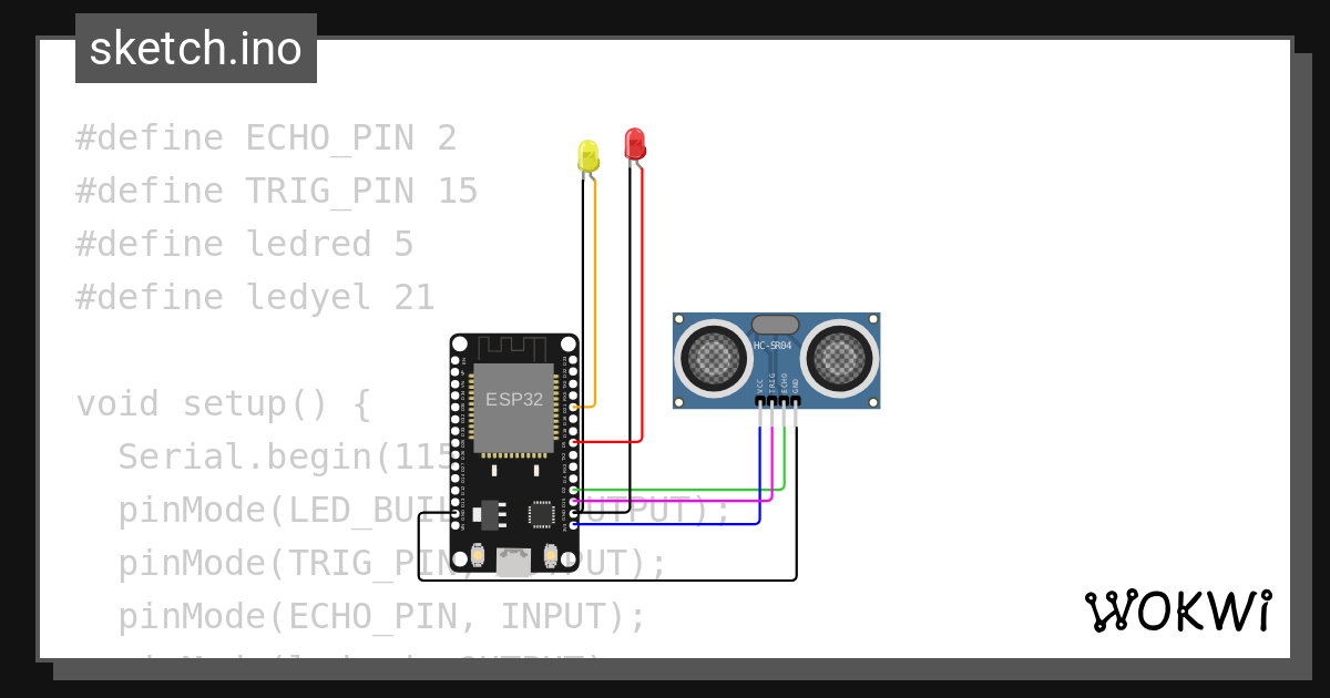 Tugassensor Hc Sro4 Wokwi Esp32 Stm32 Arduino Simulator