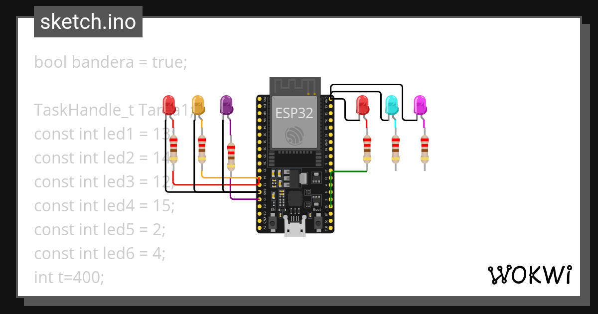actividad1 - Wokwi ESP32, STM32, Arduino Simulator