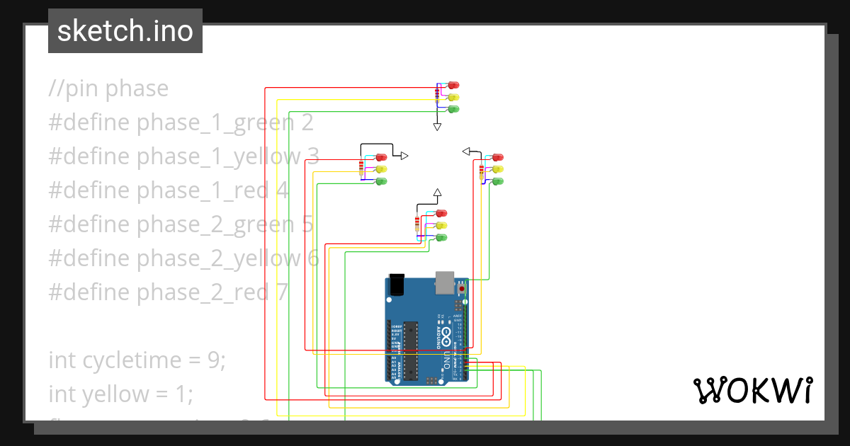 Activity 5: 4-WAY TRAFFIC LIGHT(Badajos, Madriaga) - Wokwi ESP32, STM32, Arduino Simulator