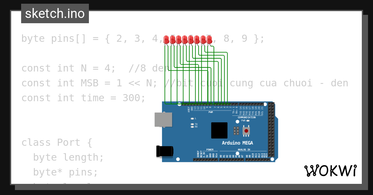 8 Led Don Am Chung Wokwi Esp32 Stm32 Arduino Simulator 7623