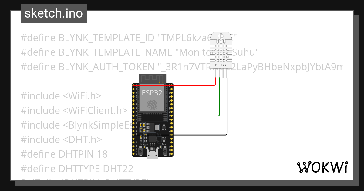 Monitoring Suhu - Wokwi ESP32, STM32, Arduino Simulator