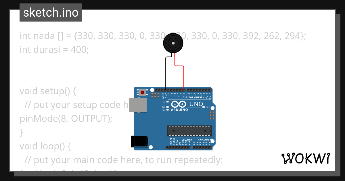nada (jinggle bells) - Wokwi ESP32, STM32, Arduino Simulator