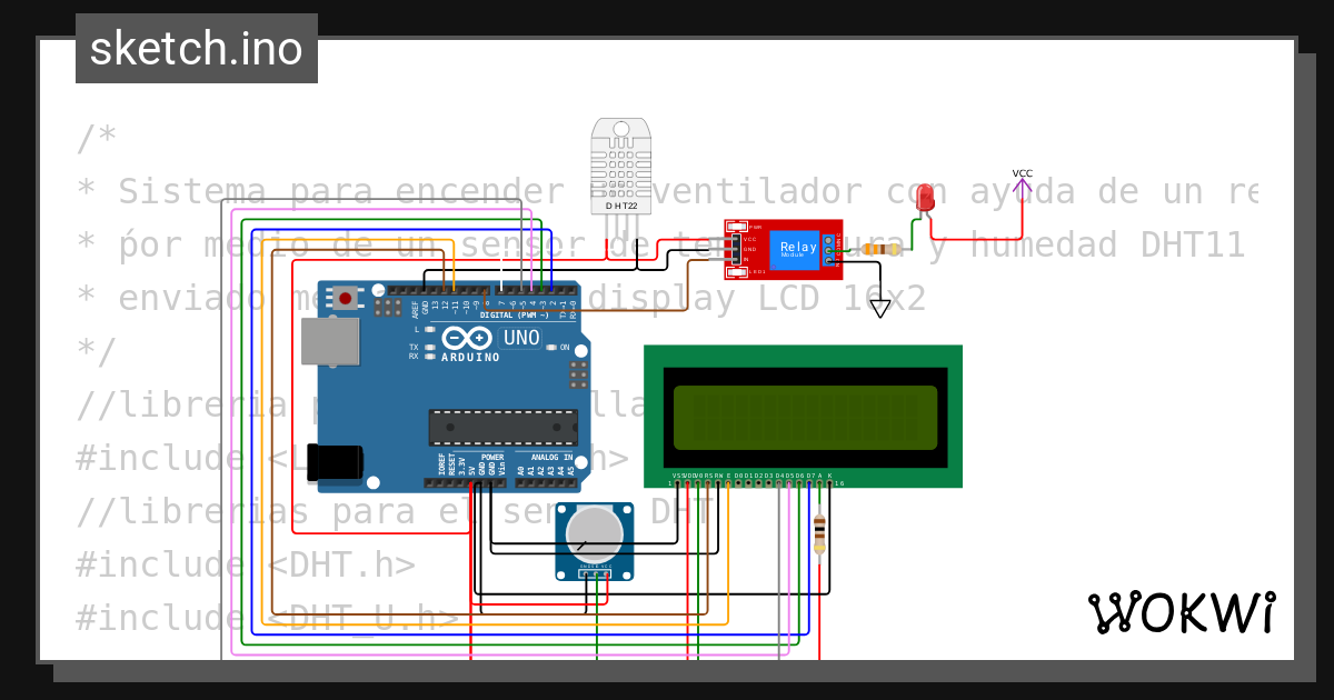 Dht Lcd01 Relevador Motor Wokwi Esp32 Stm32 Arduino Simulator 5475