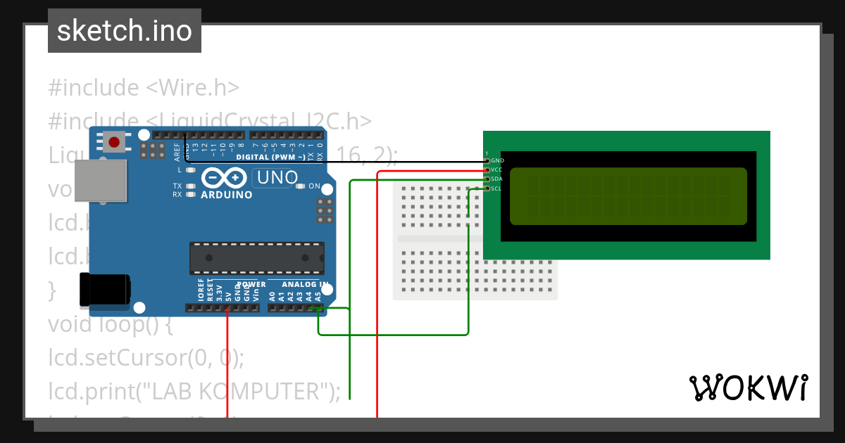 Percobaan LCD I2C - Wokwi ESP32, STM32, Arduino Simulator Percobaan LCD I2C - Wokwi ESP32, STM32, Arduino Simulator