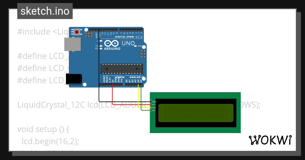 lcd monitor - Wokwi ESP32, STM32, Arduino Simulator