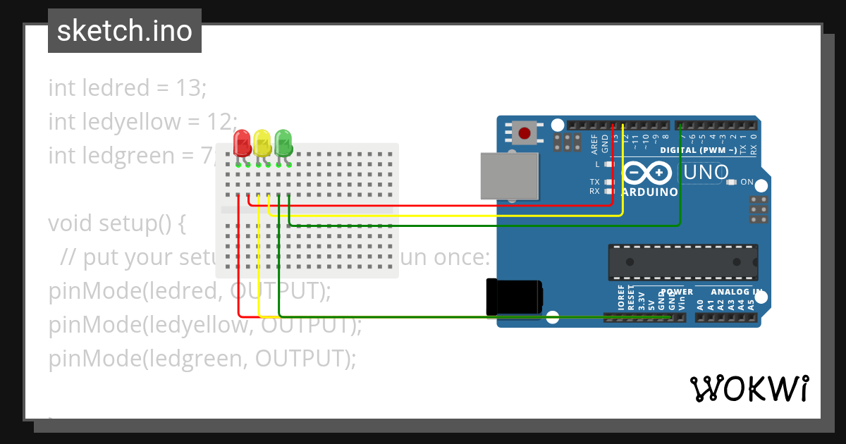 LED Lights Copy - Wokwi ESP32, STM32, Arduino Simulator