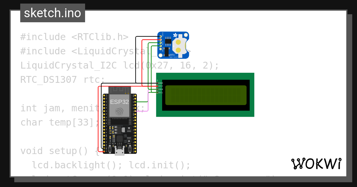 Esp32lcddisplayrtc Wokwi Esp32 Stm32 Arduino Simulator 