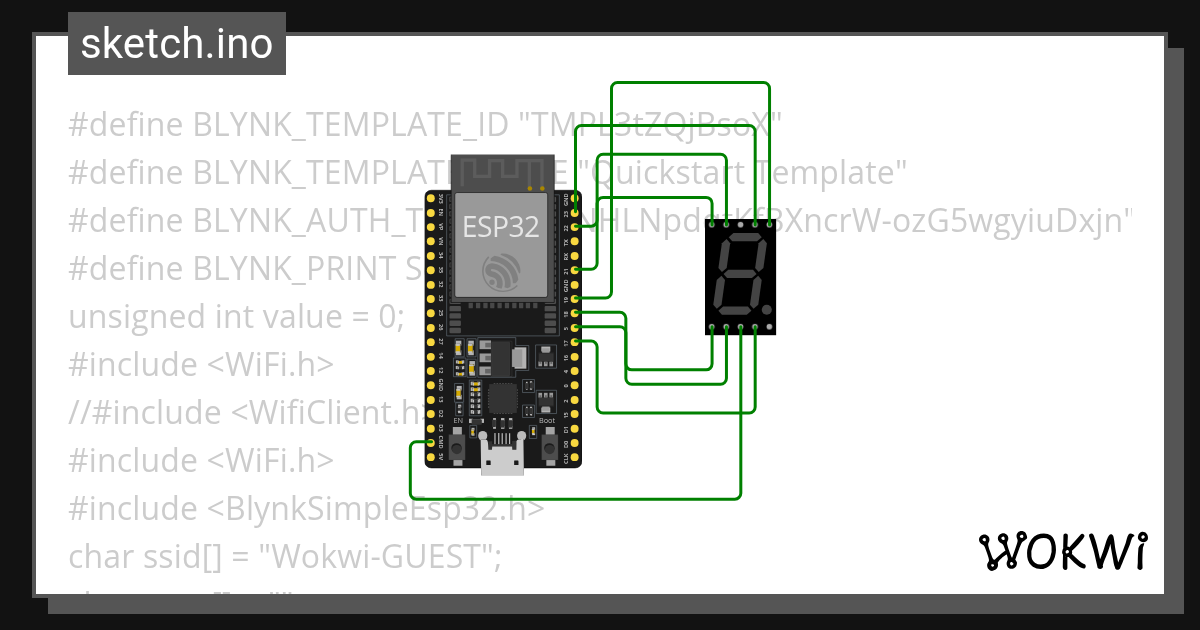 7_segment_pushbutton_control - Wokwi ESP32, STM32, Arduino Simulator