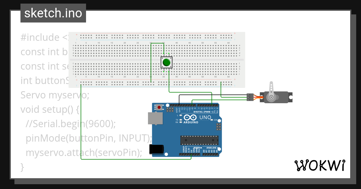 Motor servo - Wokwi ESP32, STM32, Arduino Simulator