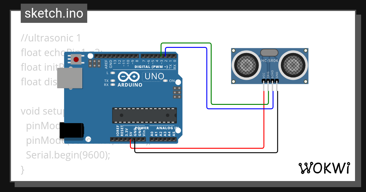 Sensor Ultrasonik (1) - Wokwi ESP32, STM32, Arduino Simulator Sensor Ultrasonik (1) - Wokwi ESP32, STM32, Arduino Simulator