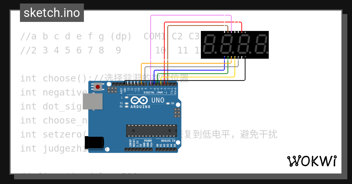 数字显示 Wokwi Esp32 Stm32 Arduino Simulator 
