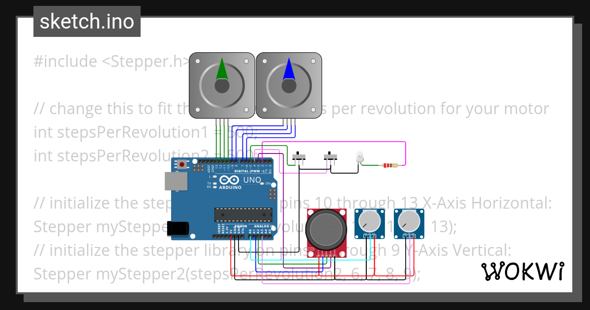 mot joy pot - Wokwi ESP32, STM32, Arduino Simulator