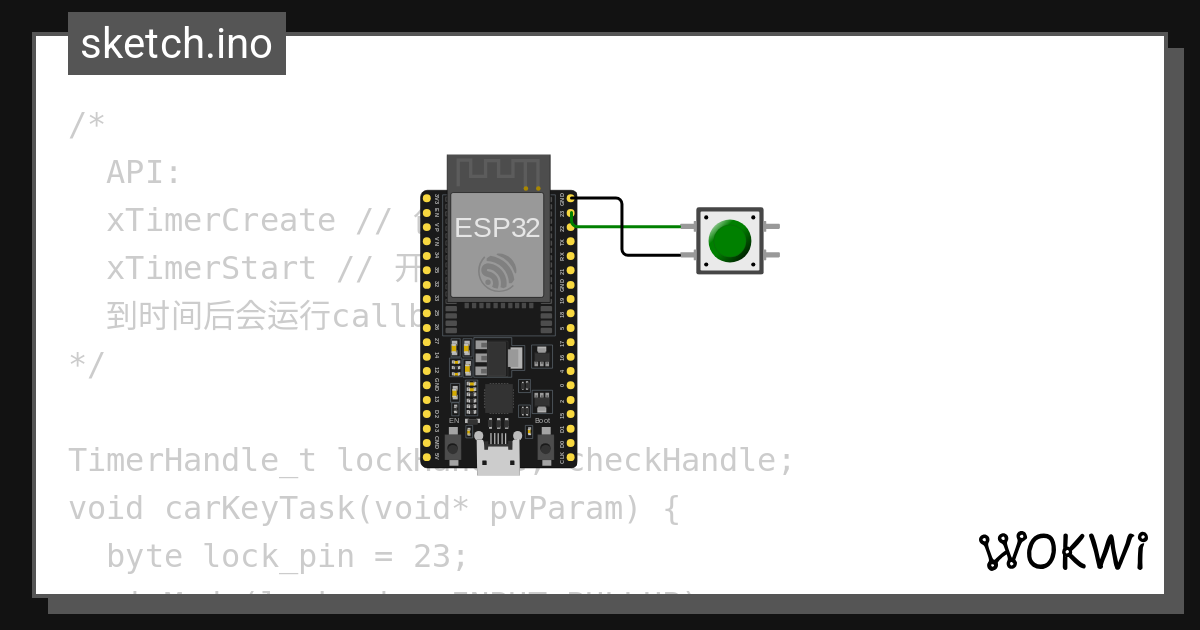 Freertos软件定时 Wokwi Esp32 Stm32 Arduino Simulator