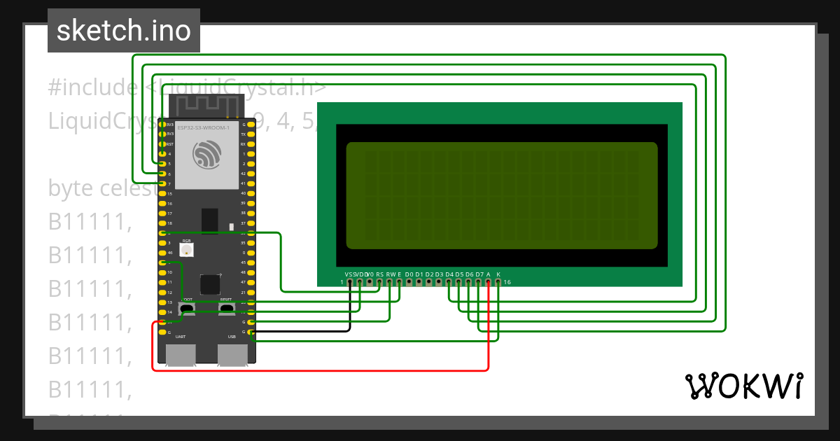 Bandera Nacional - Wokwi ESP32, STM32, Arduino Simulator