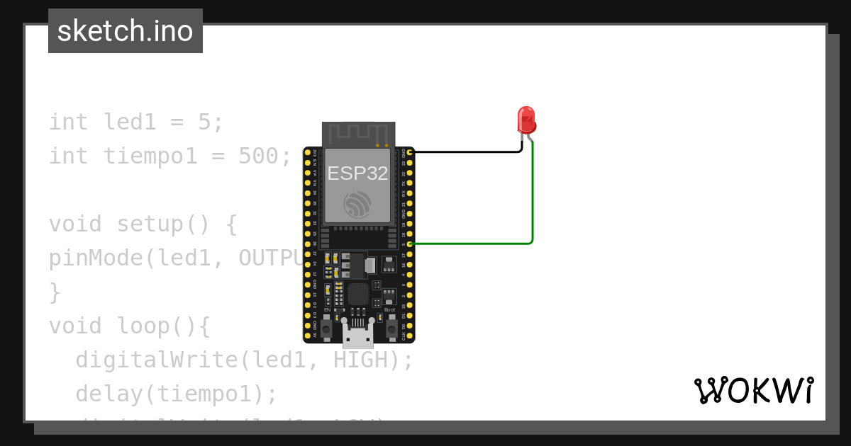 Prueba 1a Wokwi Esp32 Stm32 Arduino Simulator 