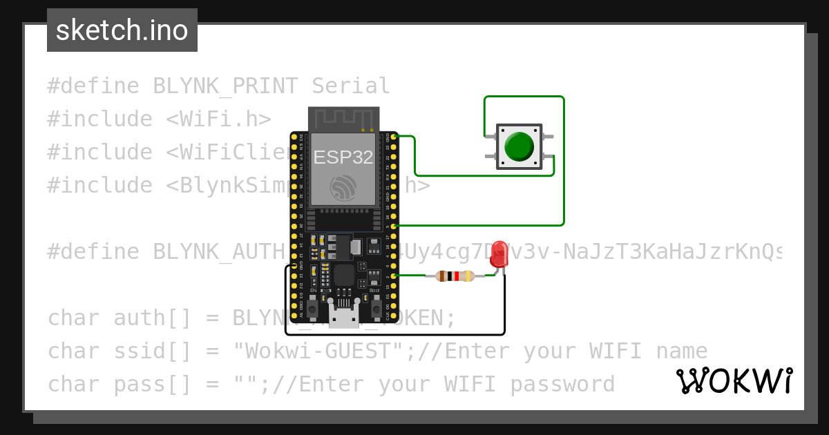 Control Led Pb Wokwi Esp32 Stm32 Arduino Simulator
