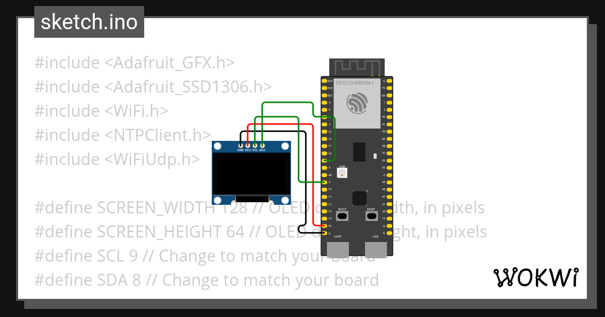 Esp32 S3 Oed Iot Clock Wokwi Esp32 Stm32 Arduino Simulator