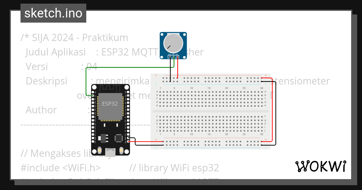 2024 Iot Mqtt Publisher Tambahan Komponen Wokwi Esp32 Stm32 Arduino 3810