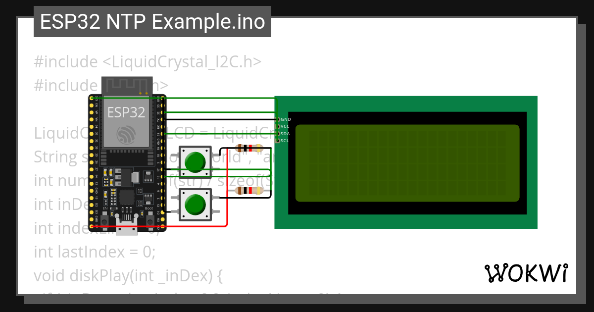 LCD manu - Wokwi ESP32, STM32, Arduino Simulator