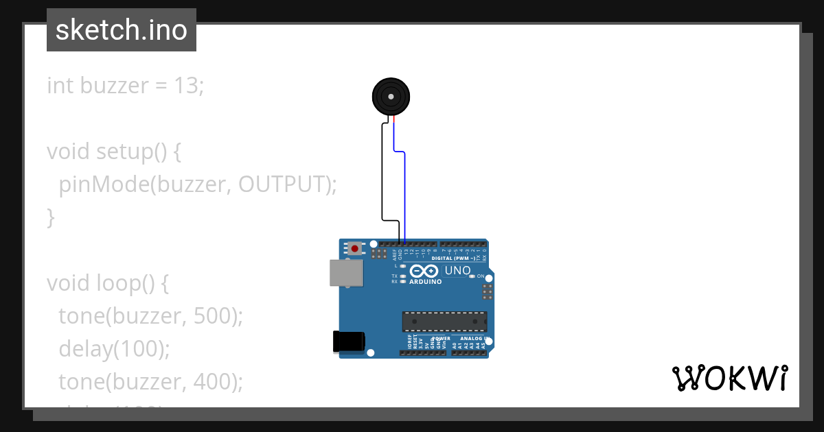 Buzzer Wokwi Esp32 Stm32 Arduino Simulator 8499