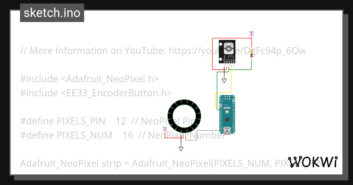 Rotary Encoder (Tic-Tac-Toe) _旋轉編碼器（井字遊戲） - Wokwi ESP32, STM32, Arduino Simulator
