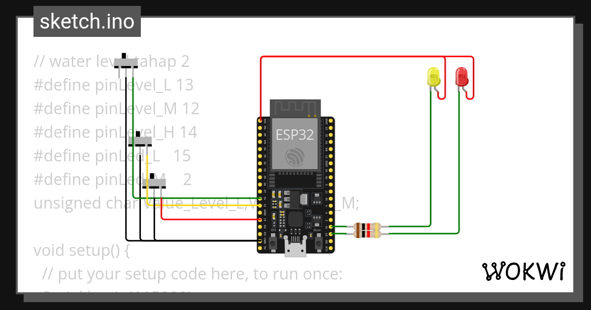 Water Level Control Winarta Munte Tl2c Wokwi Esp32 Stm32 Arduino Simulator 4196