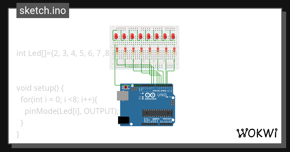 8_led_don - Wokwi ESP32, STM32, Arduino Simulator 8_led_don - Wokwi ESP32, STM32, Arduino Simulator