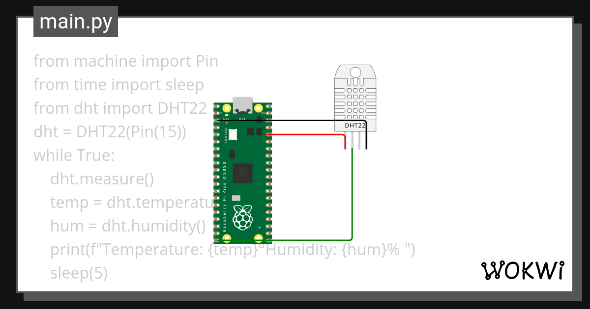 Sensors With Rasperry Pi Wokwi Esp32 Stm32 Arduino Simulator 