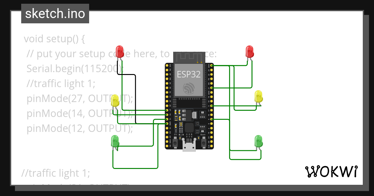 traffic - Wokwi ESP32, STM32, Arduino Simulator