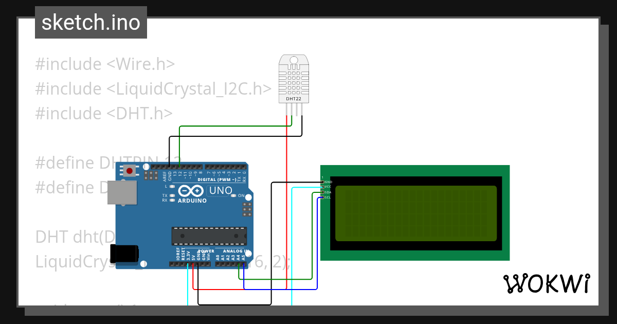 percobaan TA eb 3 sensor, lcd I2C - Wokwi ESP32, STM32, Arduino Simulator