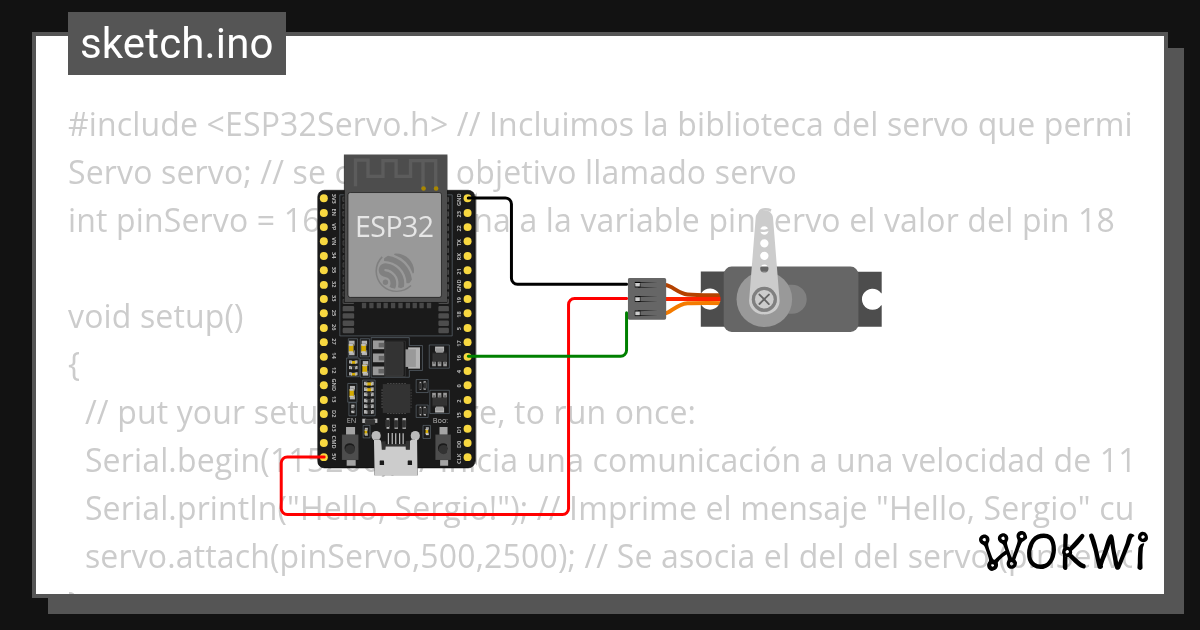Servo Esp 32 Wokwi Esp32 Stm32 Arduino Simulator