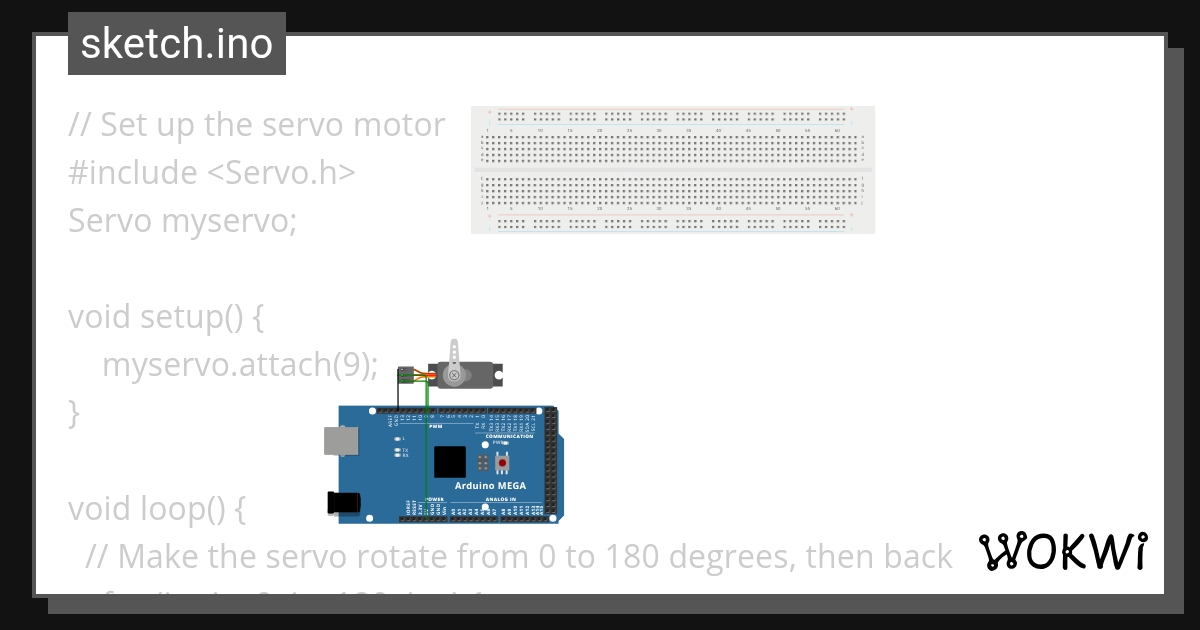 servo motor - Wokwi ESP32, STM32, Arduino Simulator