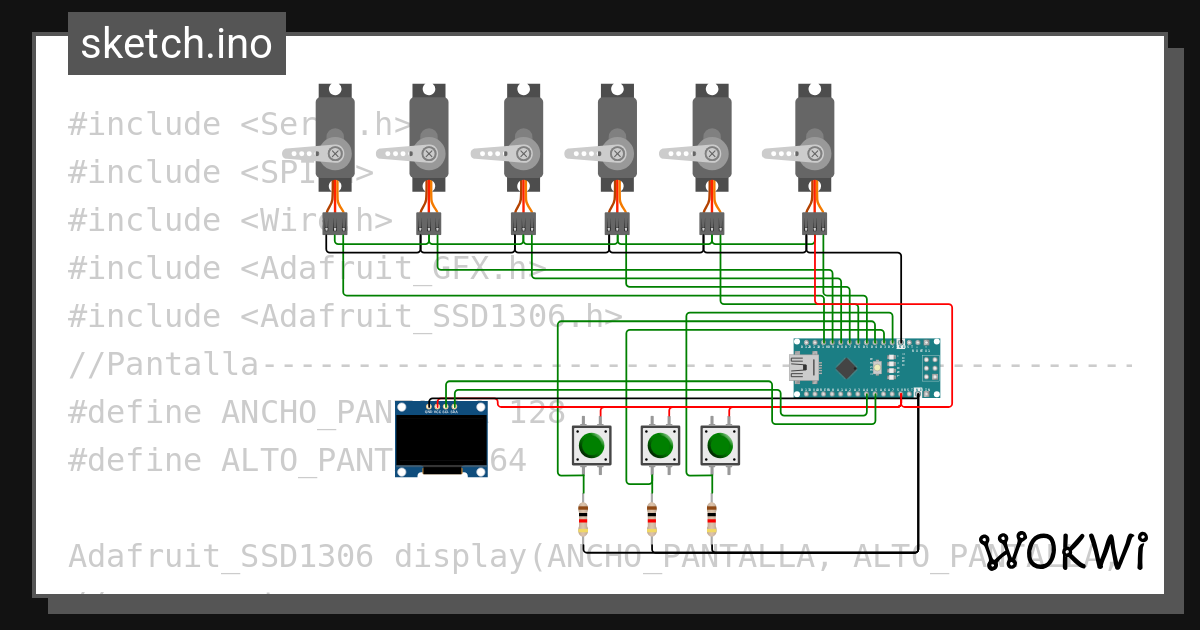 Brazo Robotico Wokwi Esp32 Stm32 Arduino Simulator