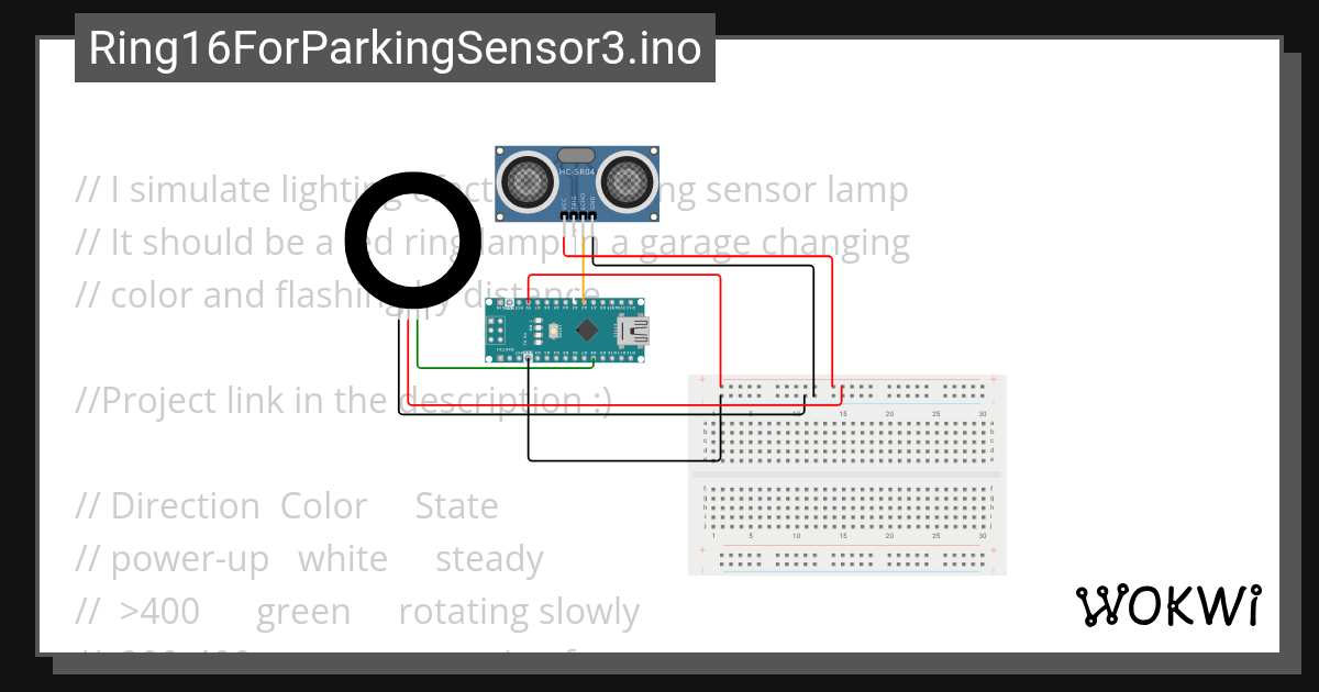 G8ultrasonic Ringled Wokwi Esp32 Stm32 Arduino Simulator 3289