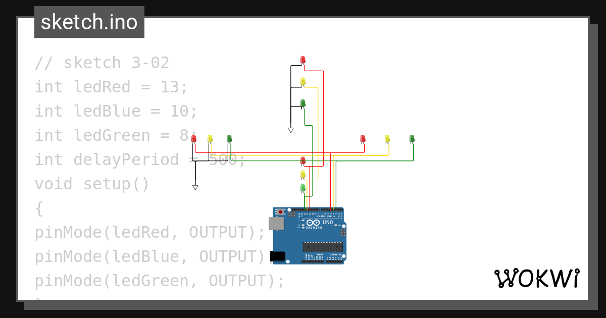 Lampu Merah Wokwi Esp32 Stm32 Arduino Simulator