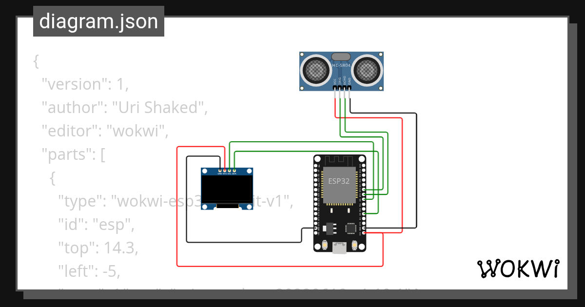 ESP32 Oled- sensor - Wokwi ESP32, STM32, Arduino Simulator