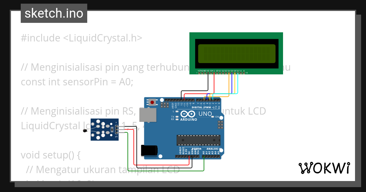 Mini-Project-Termometer Digital - Wokwi ESP32, STM32, Arduino Simulator