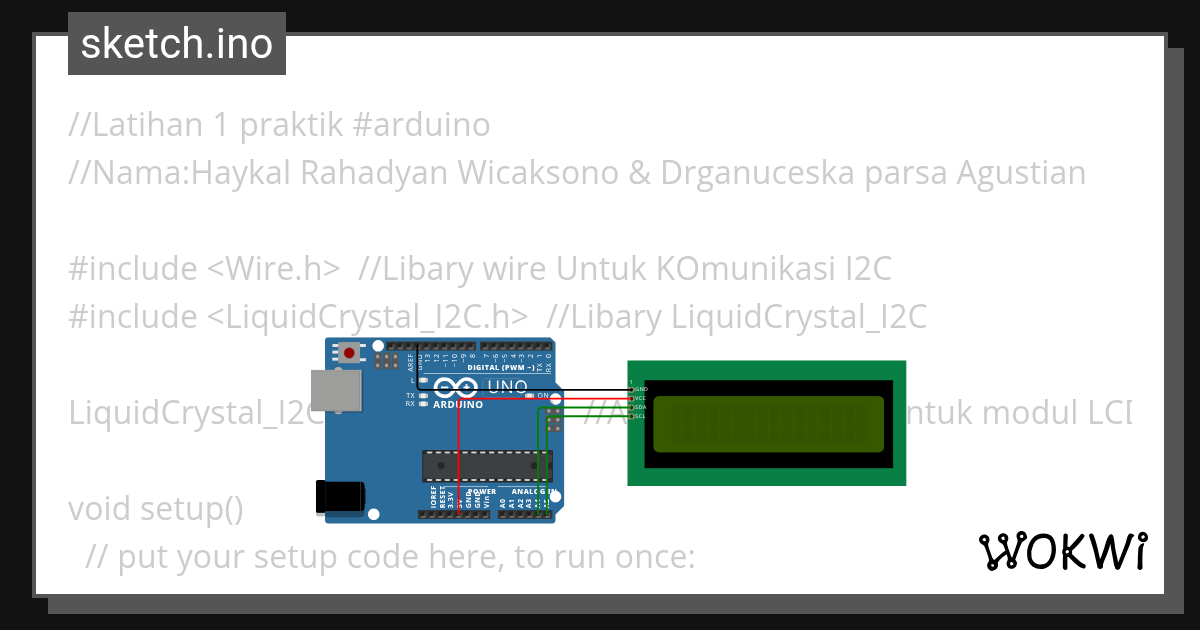 Project Haykal Rahadyan Wicaksono and Parsa 7A - Wokwi ESP32, STM32, Arduino Simulator