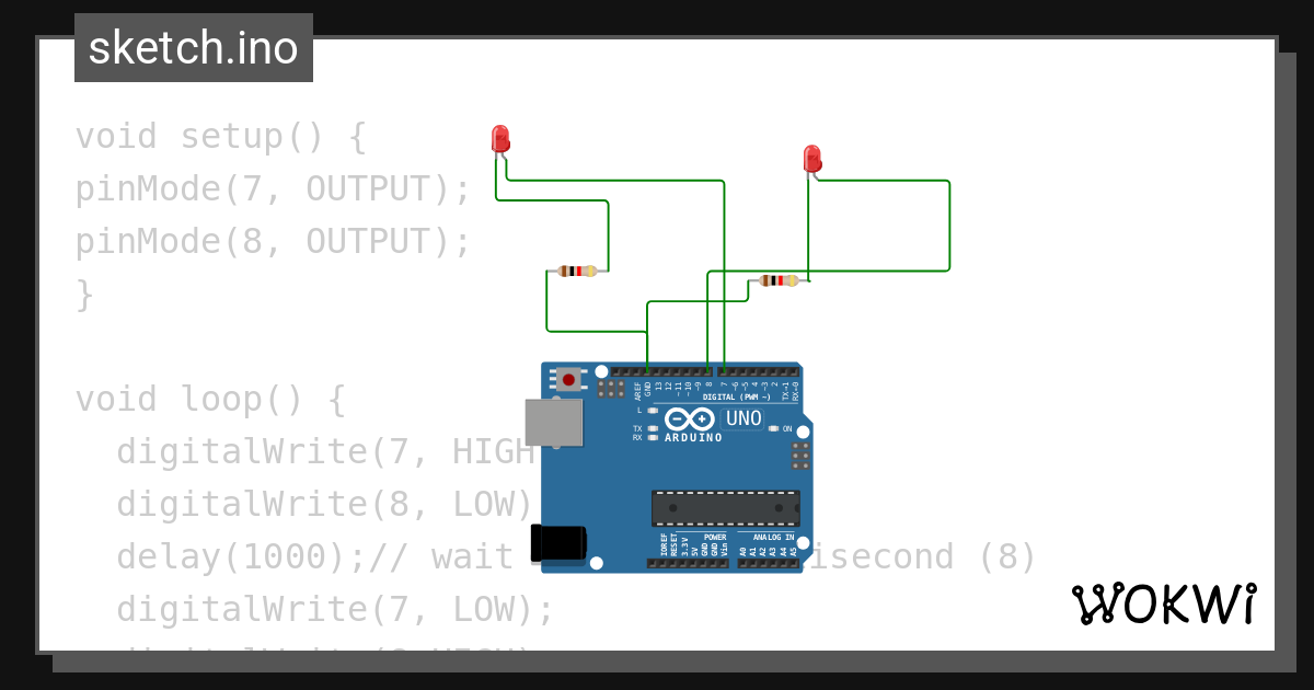 2 lampu berkedip - Wokwi ESP32, STM32, Arduino Simulator 2 lampu berkedip - Wokwi ESP32, STM32, Arduino Simulator