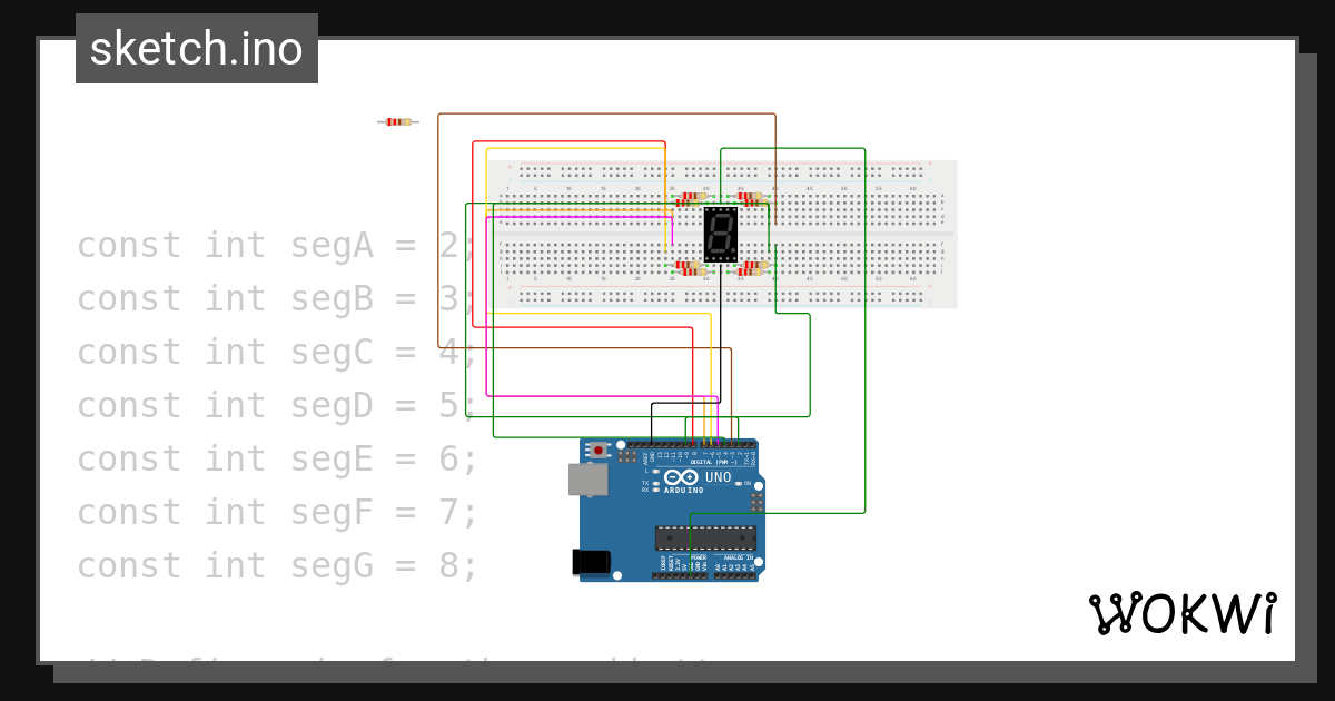Seven Segment Wokwi Esp32 Stm32 Arduino Simulator 2425