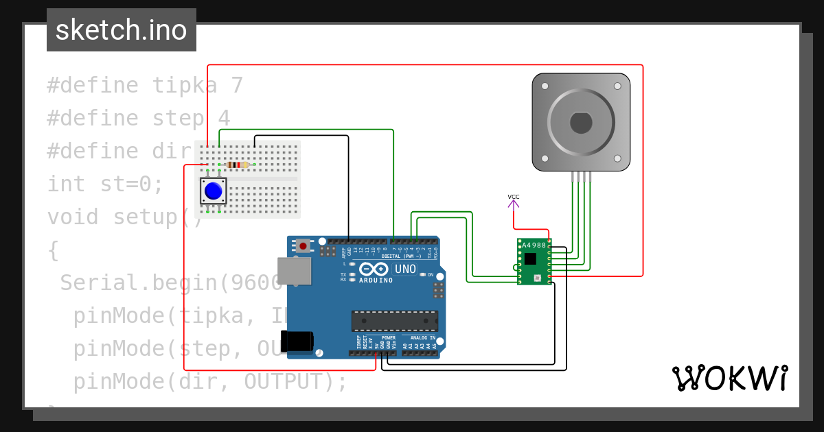 Motor Cop Wokwi Esp32 Stm32 Arduino Simulator