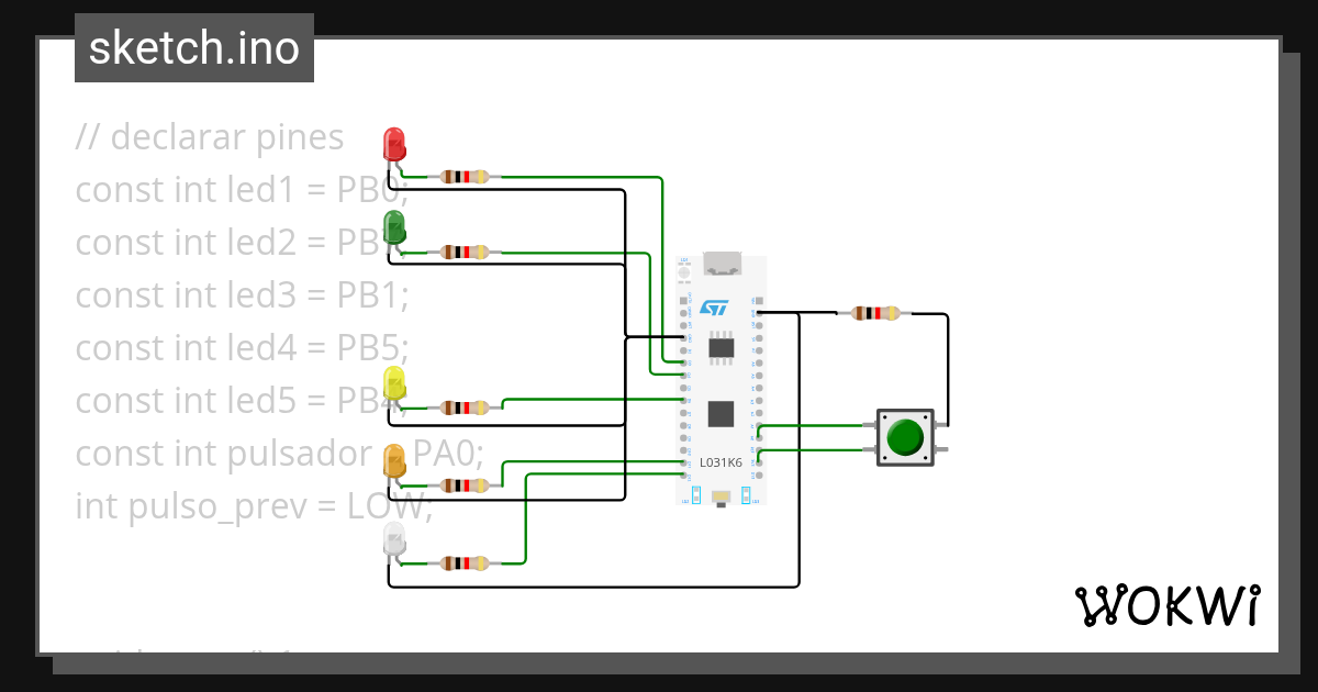 practica 5.2 - Wokwi ESP32, STM32, Arduino Simulator