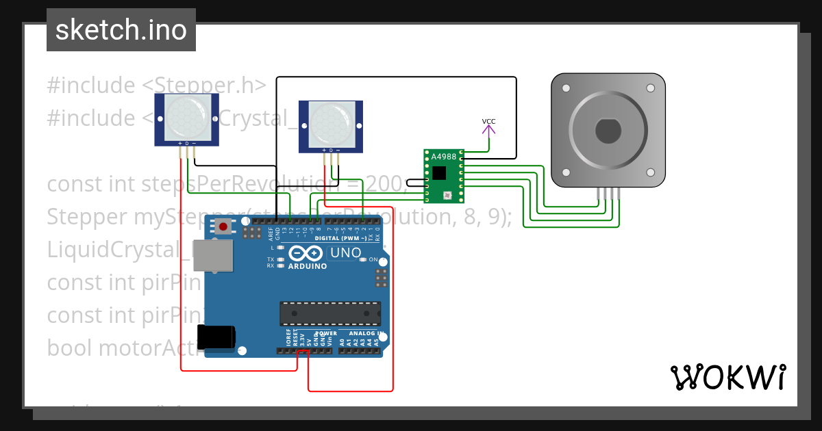 Stepper 2 With Sensor Copy 2new Wokwi Esp32 Stm32 Arduino Simulator