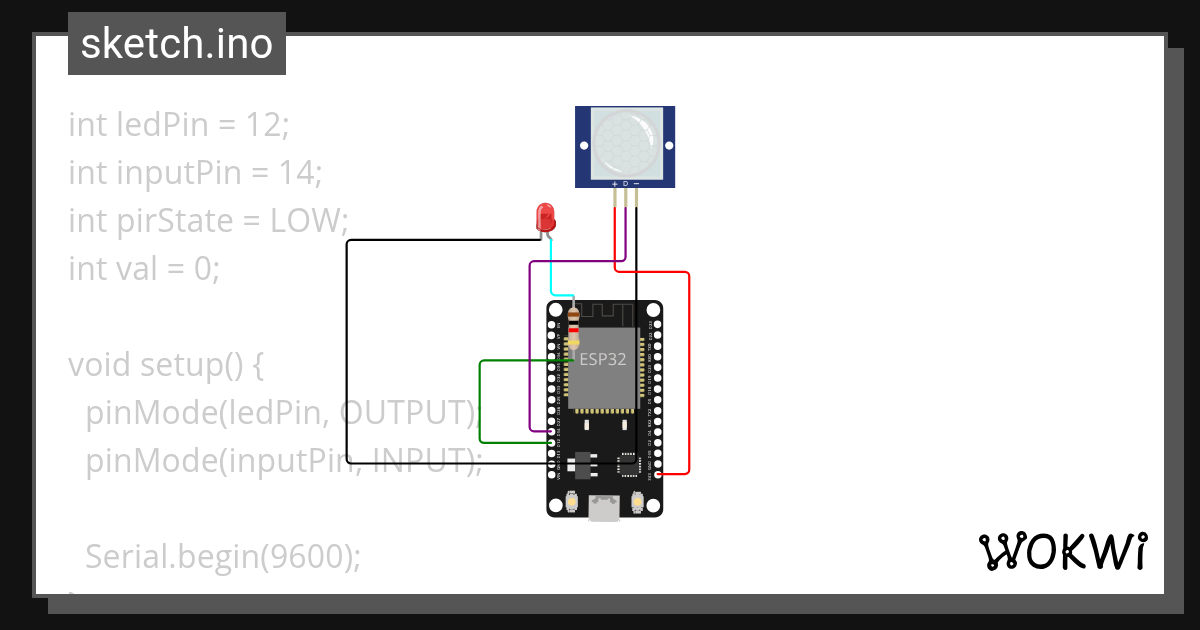 Sensor PIR ESP32 - Wokwi ESP32, STM32, Arduino Simulator Sensor PIR ESP32 - Wokwi ESP32, STM32, Arduino Simulator