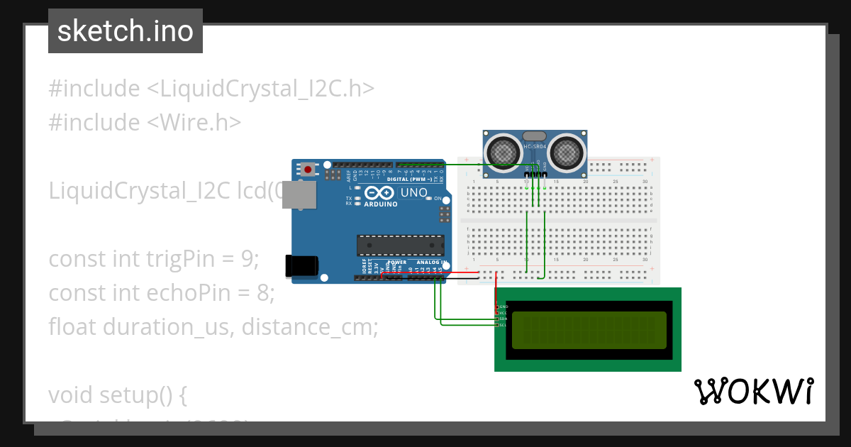 Distance Sensor Wokwi Esp32 Stm32 Arduino Simulator 