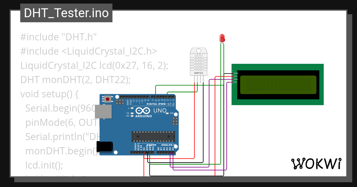 DHT LCD Copy - Wokwi ESP32, STM32, Arduino Simulator