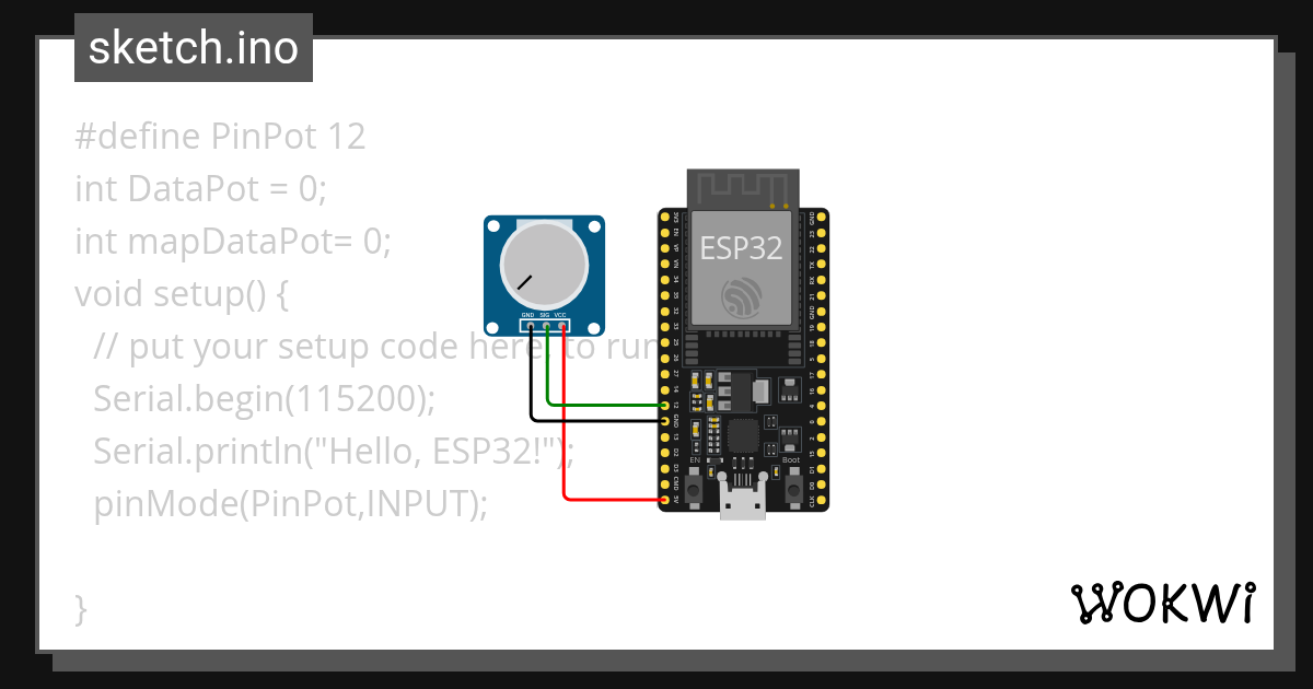 TAMPILAN MONITOR - Wokwi ESP32, STM32, Arduino Simulator