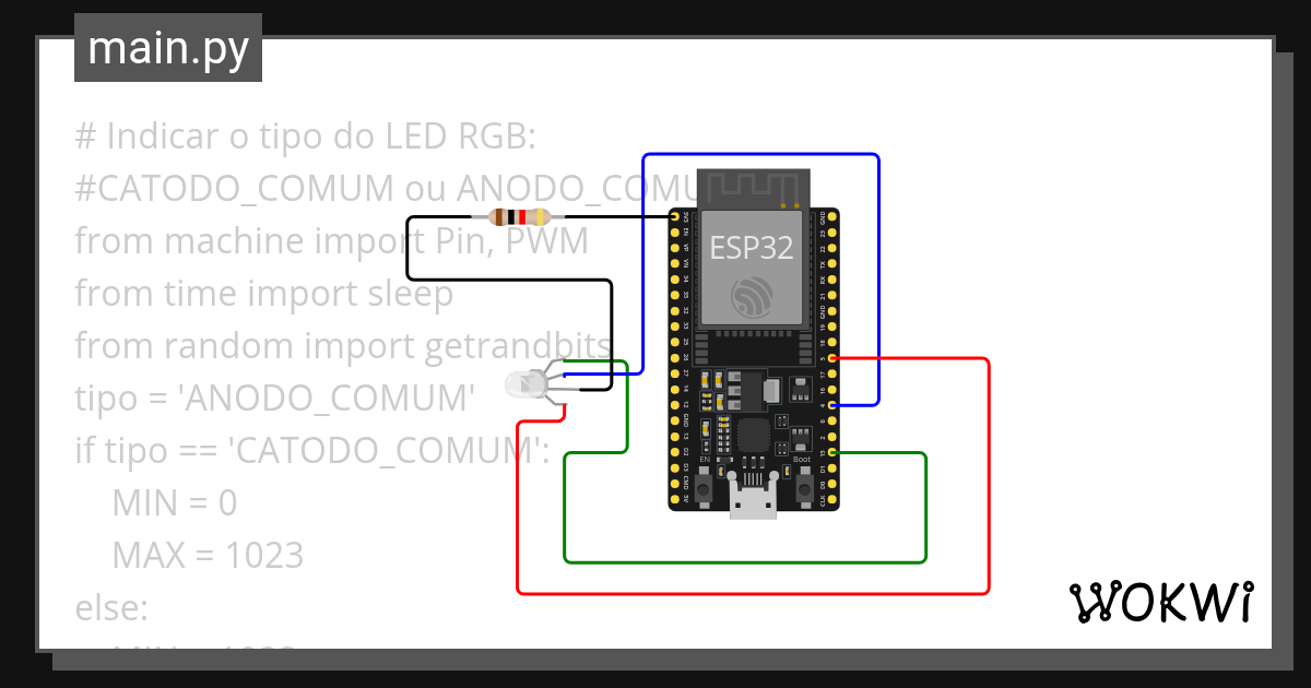 pisca modulado - Wokwi ESP32, STM32, Arduino Simulator