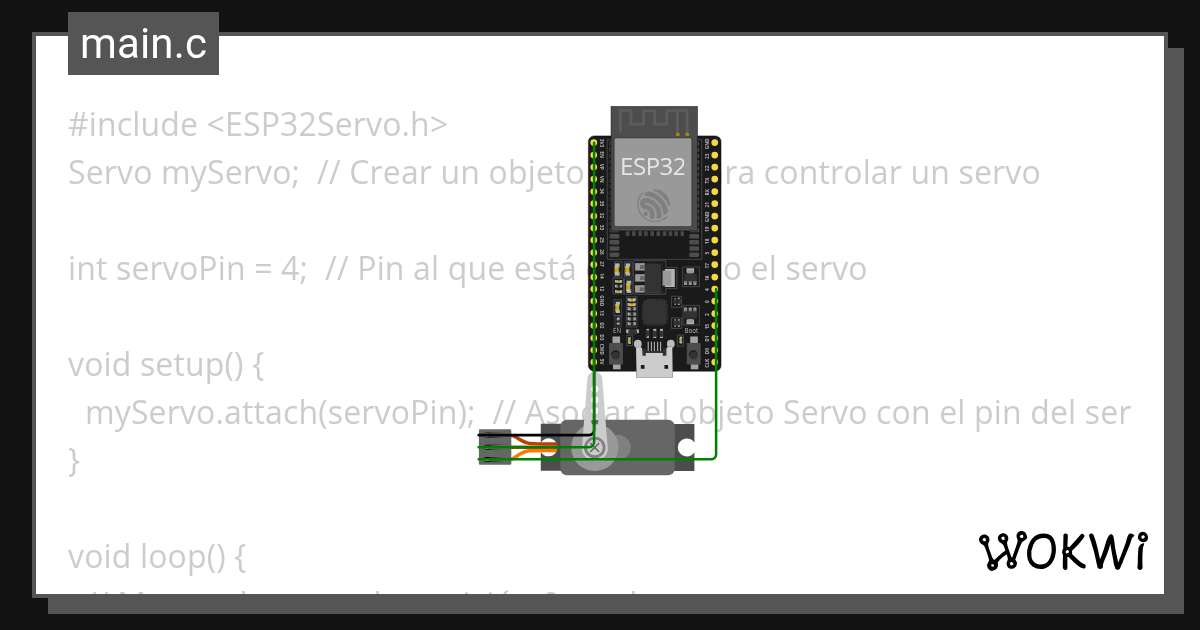 SERVO - Wokwi ESP32, STM32, Arduino Simulator