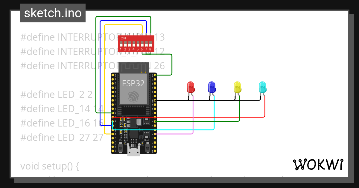 PRUEBA 3, ABC - Wokwi ESP32, STM32, Arduino Simulator